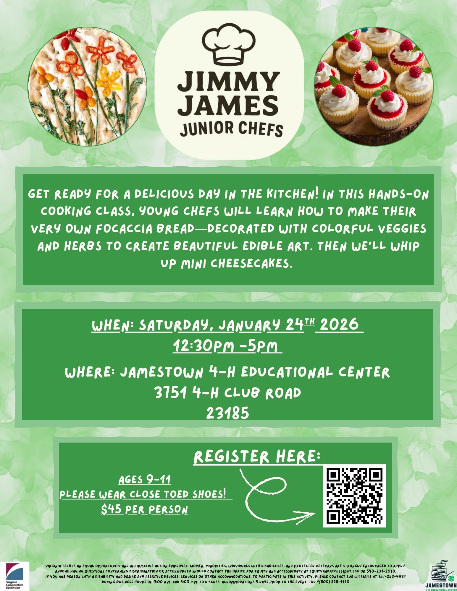 Jimmy James Junior Chefs-Events - Jamestown 4H Educational Center